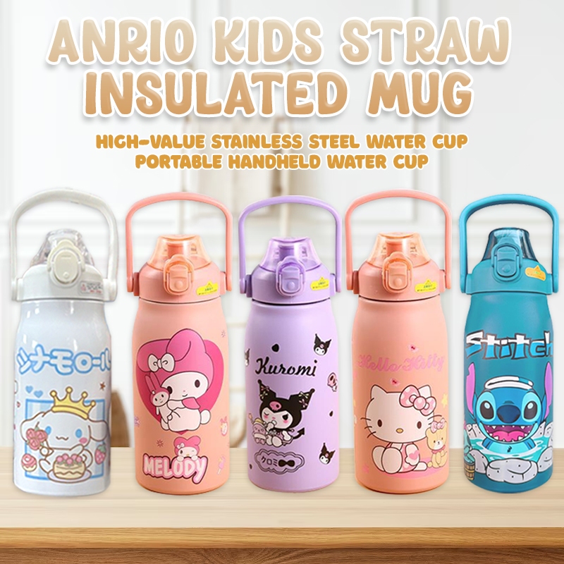 1000ML Sanrio Kuromi Melody Cinnamoroll Water cup thermos cup 316 Stainless Steel Thermos Water ...
