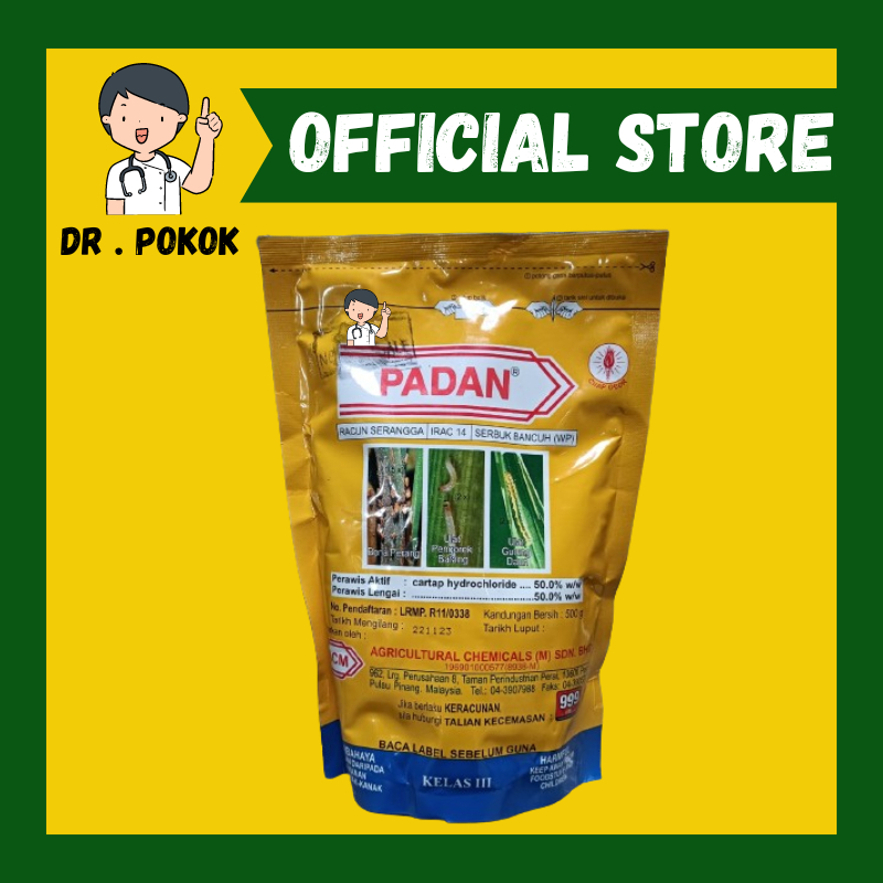 [ORIGINAL] 500G PADAN ACM Cartap Hydrochloride 50% Insecticide (Same As Akatap 50SP) Racun ...