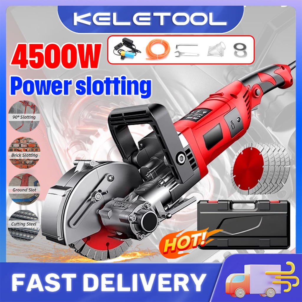 Wall Slotting Machine 30MM 4500W Electric Wall Chaser Multi-Function ...
