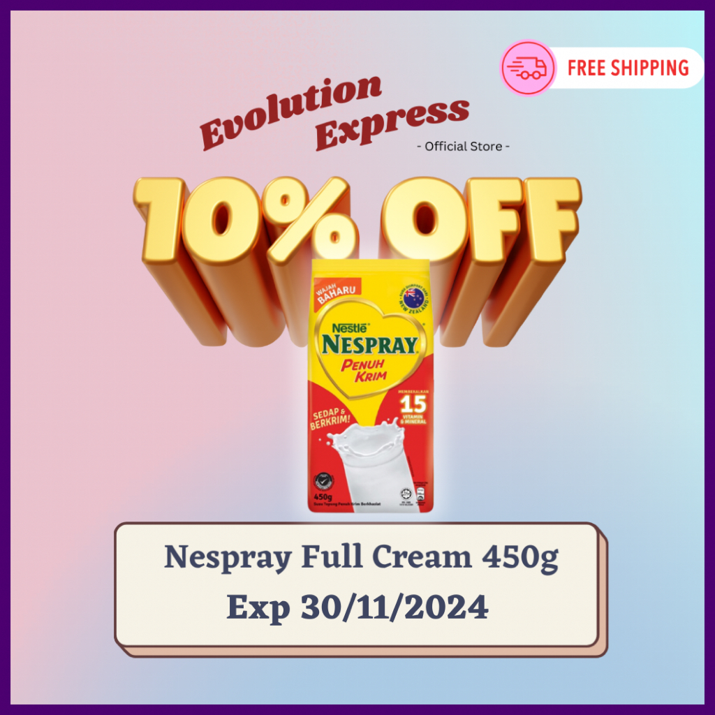 Nestle Nespray Full Cream Milk Powder ( 450g/1.2kg/700g) Exp 10/2025 | Shopee Malaysia