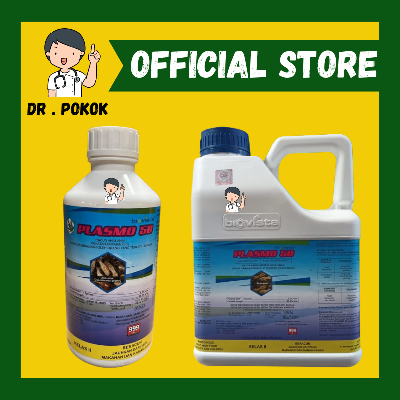 [ORIGINAL] 1L 4L PLASMO 50 /Fipronil 5% BIOVISTA RACUN ANAI-ANAI TIDAK ...