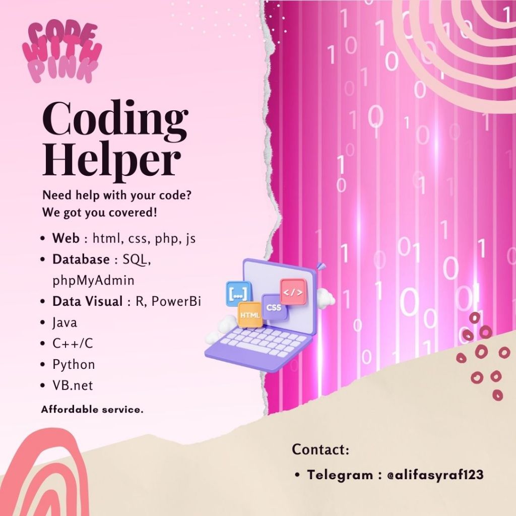 Coding Helper/Service/Bug Fix/Exam/FYP/Test/Convert | Shopee Malaysia