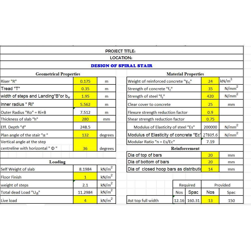 🔥Spiral Staircase Design Excel Spreadsheet🔥 | Shopee Malaysia