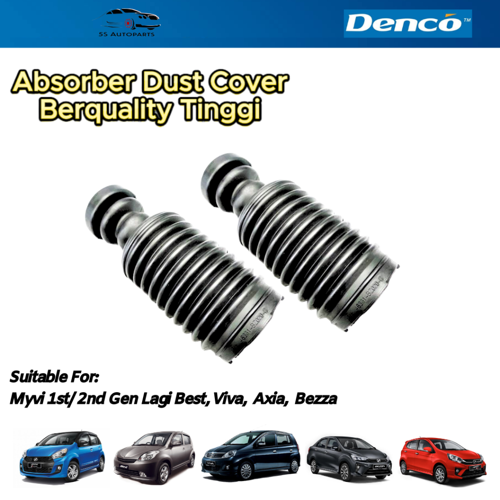 Denco Front (Depan) Absorber Boot/Dust Cover (2 PCS) For Perodua Myvi ...