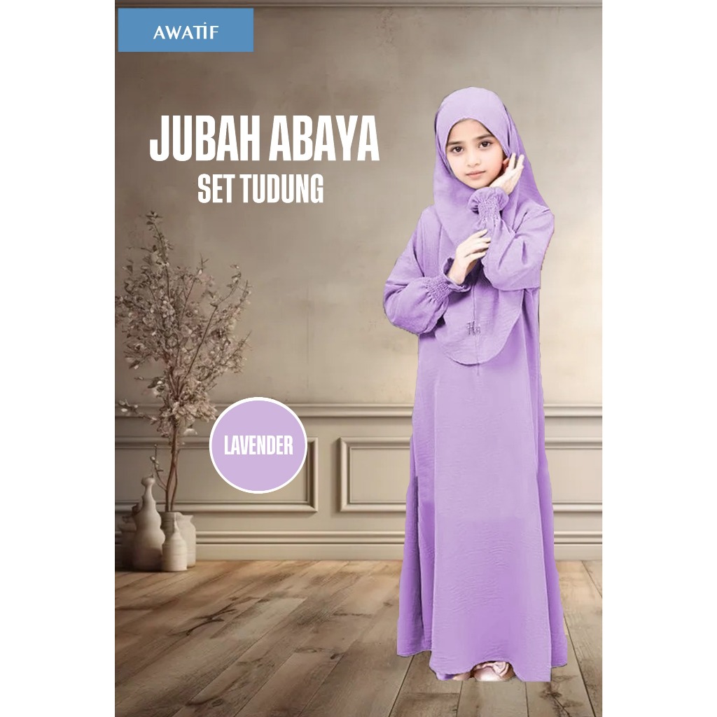 Jubah Abaya budak Perempuan Baju Abaya Budak Dress Kids Muslim Clothes ...