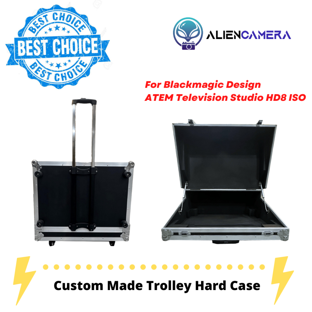 Custom Made Trolley Hard Case for Blackmagic Design ATEM Television ...