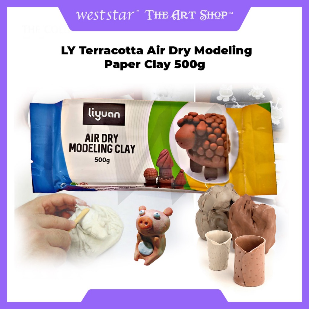 [WESTSTAR] LY Terracotta Air Dry Modeling Paper Clay 500g | Shopee Malaysia