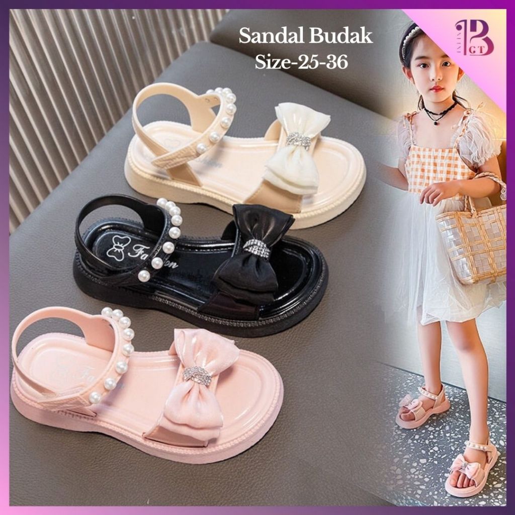 BCT-Kasut Budak Sandal Perempuan Kids Girl Sandals Kids Shoe Ribbon ...