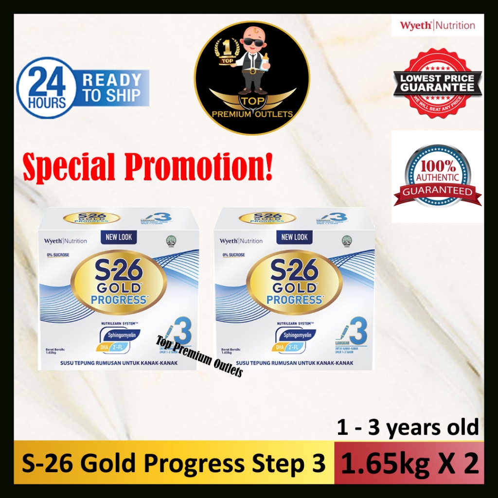 S26 Gold Progress Step 3 (1.65kg X 2) Exp: 11/2026 (Wyeth) | Shopee Malaysia