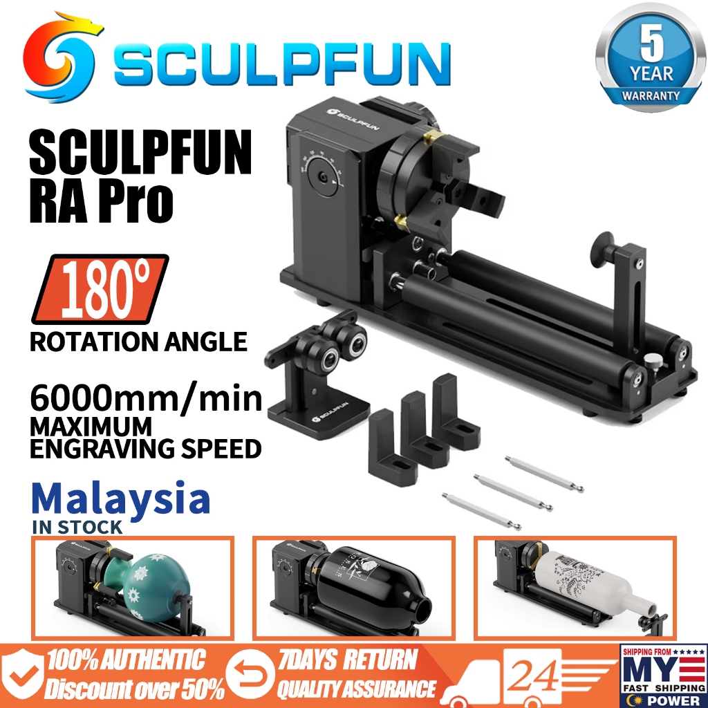 SCULPFUN RA Pro Roller Laser Engraver Y-axis Rotary Module for ...