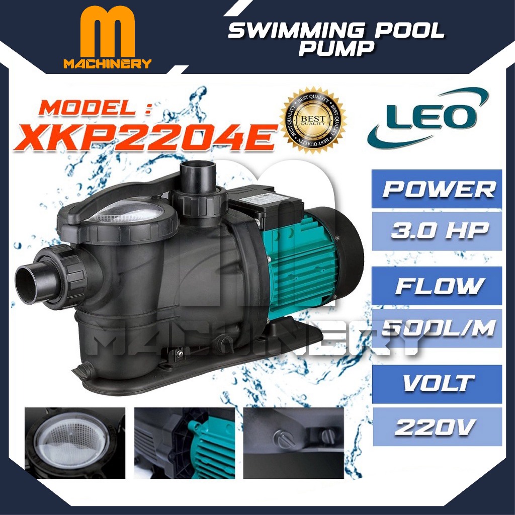 M.Machinery LEO-XKP2204-SWIMMING POOL PUMP Pam Air Kolam Renang [1 ...