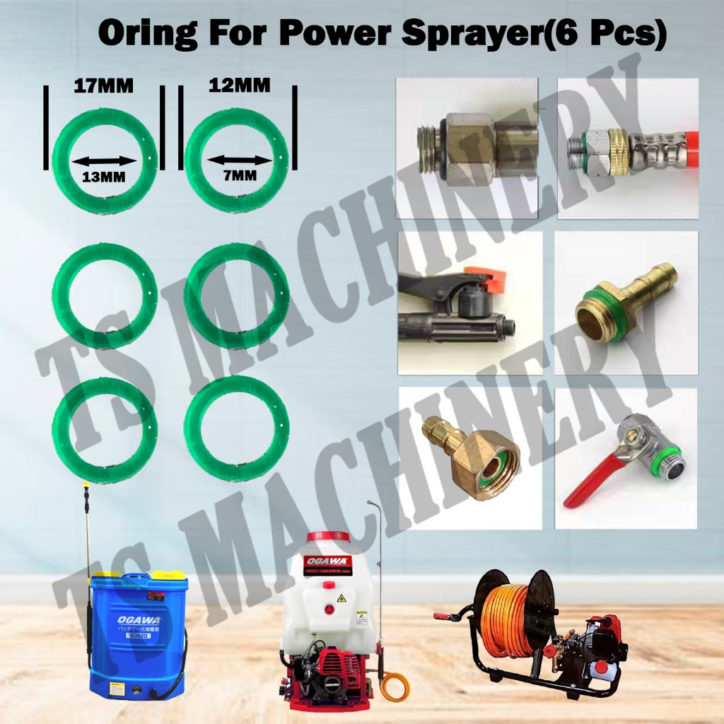 [𝟔 𝐏𝐜𝐬]Knapsack Sprayer Oring Rubber Washer Sprayer Getah Mesin Racun ...