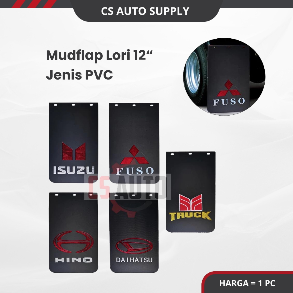 1pc x Lorry Mudflap 12" PVC Getah Tayar Isuzu Daihatsu Canter 1 Tan Ton ...