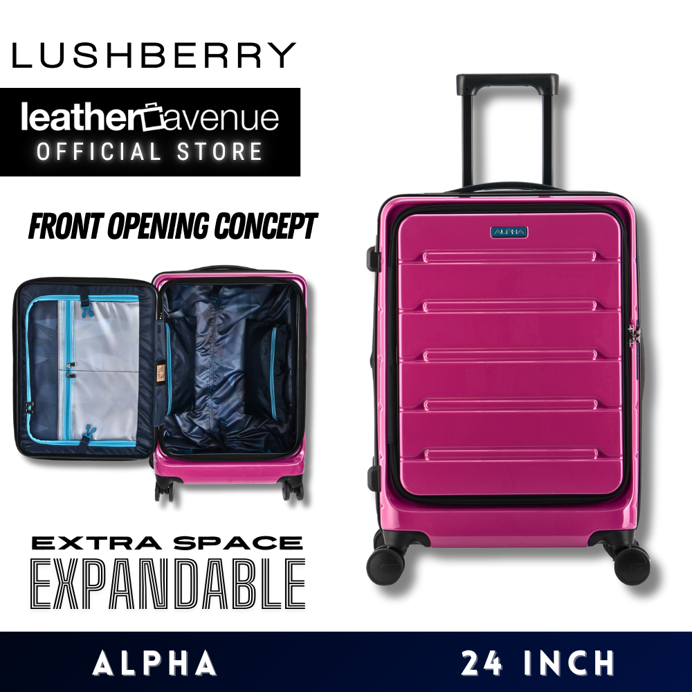 LUSHBERRY ALPHA 24 inch Polycarbonate Hard Case EXPANDABLE Travel ...