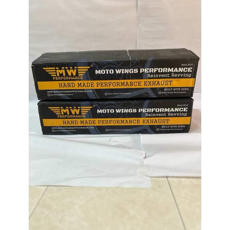 MW Performance Exhaust set Black & Chrome for Royal Enfield Classic 350 ...