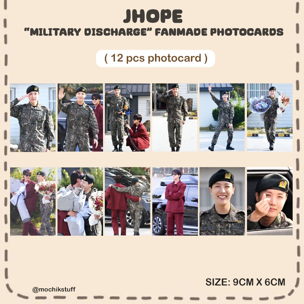JHOPE MILITARY DISCHARGE (BTS) fanmade photocards | Shopee Malaysia