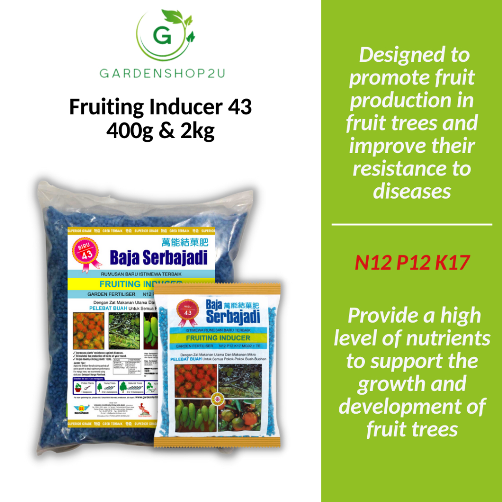 Fruiting Inducer Fertiliser 43/ Baja Bagi Berbuah/ Suitable for All ...