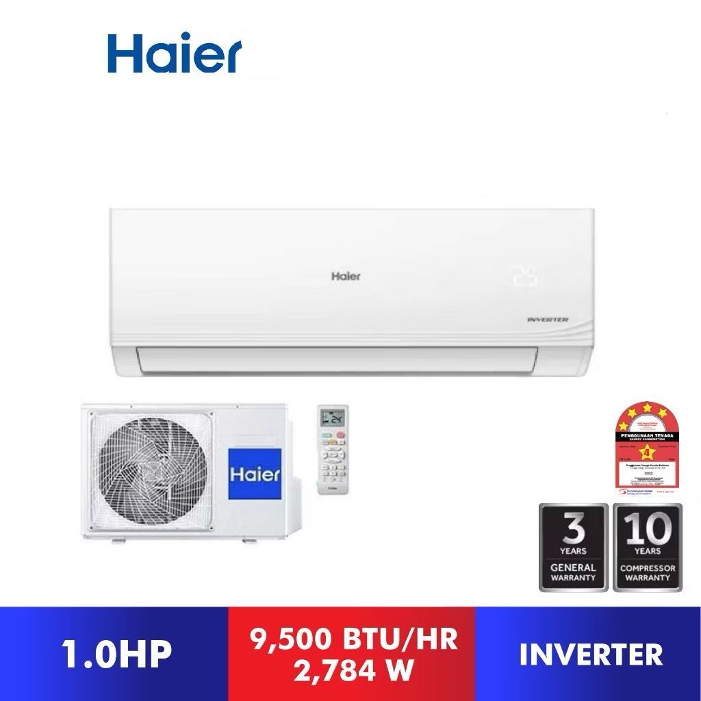 (NEW) HAIER INVETER (HSU-VQA/VQC/VRA/VXA) 1.OHP. R32 AIR-COND INVERTER ...
