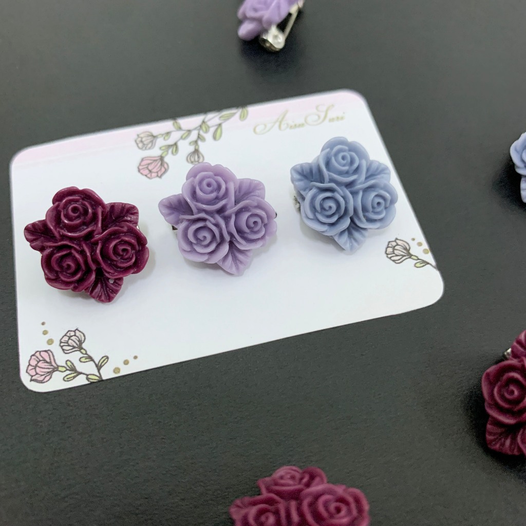 AISUSURI Rosa Brooch Kerongsang Bahu Bunga Ros Brooch Tudung | Shopee Malaysia