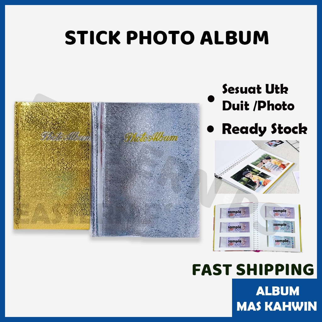 40pages(D/Blkang) Stick Album Gambar DIY Self-Adhesive Gambar Album ...