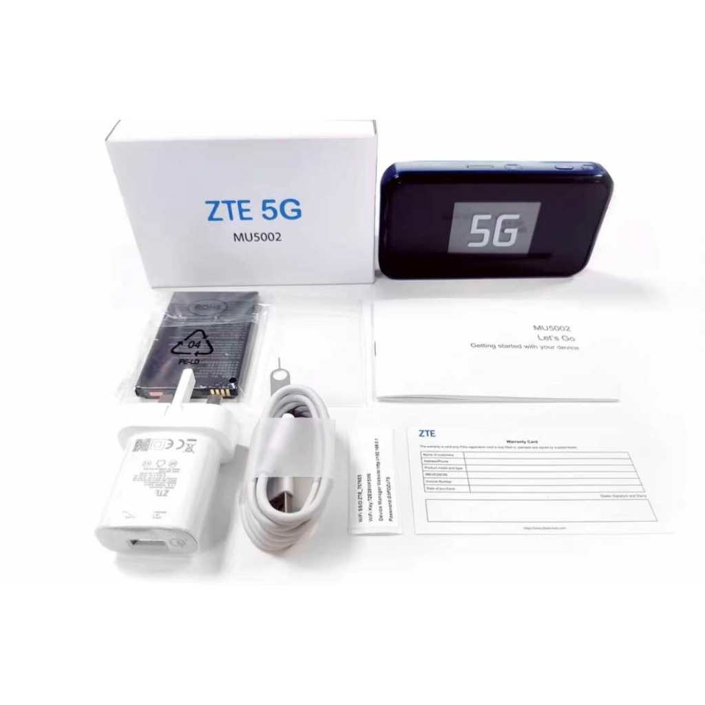 5G MIFI Portable Hotspot ZTE MU5002 (5G 3.8 Gbps 32WIFI Share 4500mAH ...