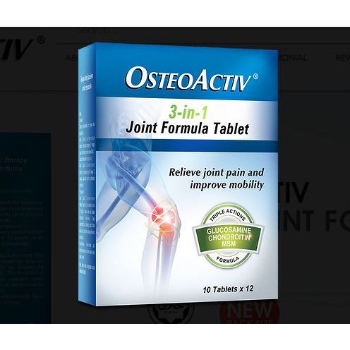 OSTEOACTIV 3-in-1 Joint Formula 120 tablets [glucosamine/chondriotin ...