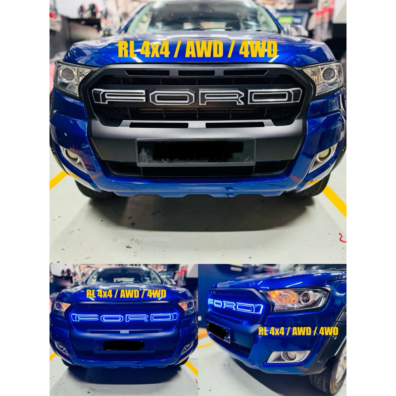 Ford ranger T6 T7 T8 2019 2020 2021 3.2 XLT wildtrack front grill ...