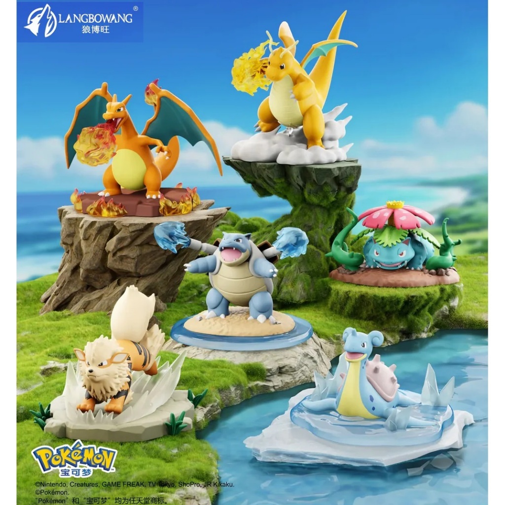 Original Pokemon Langbowang Battle Moment Ornaments figure Charizard ...