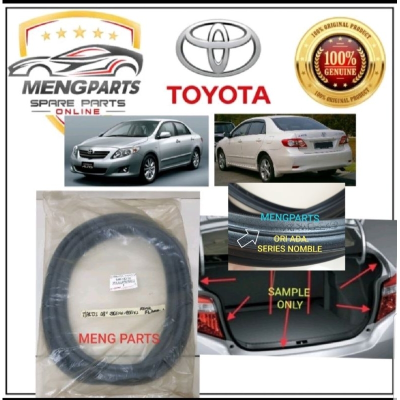 ORIGINAL TOYOTA ALTIS ZZE141,ZZE142,ZRE142,ZRE143 2008Y-2010Y REAR ...