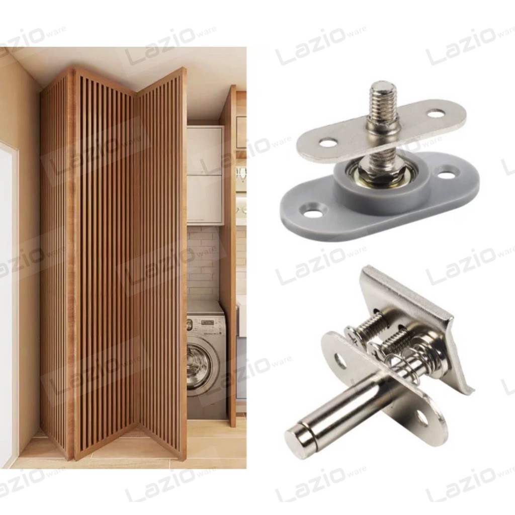 Sliding Folding Door Pivot Set Top and Bottom with housing | Shopee ...
