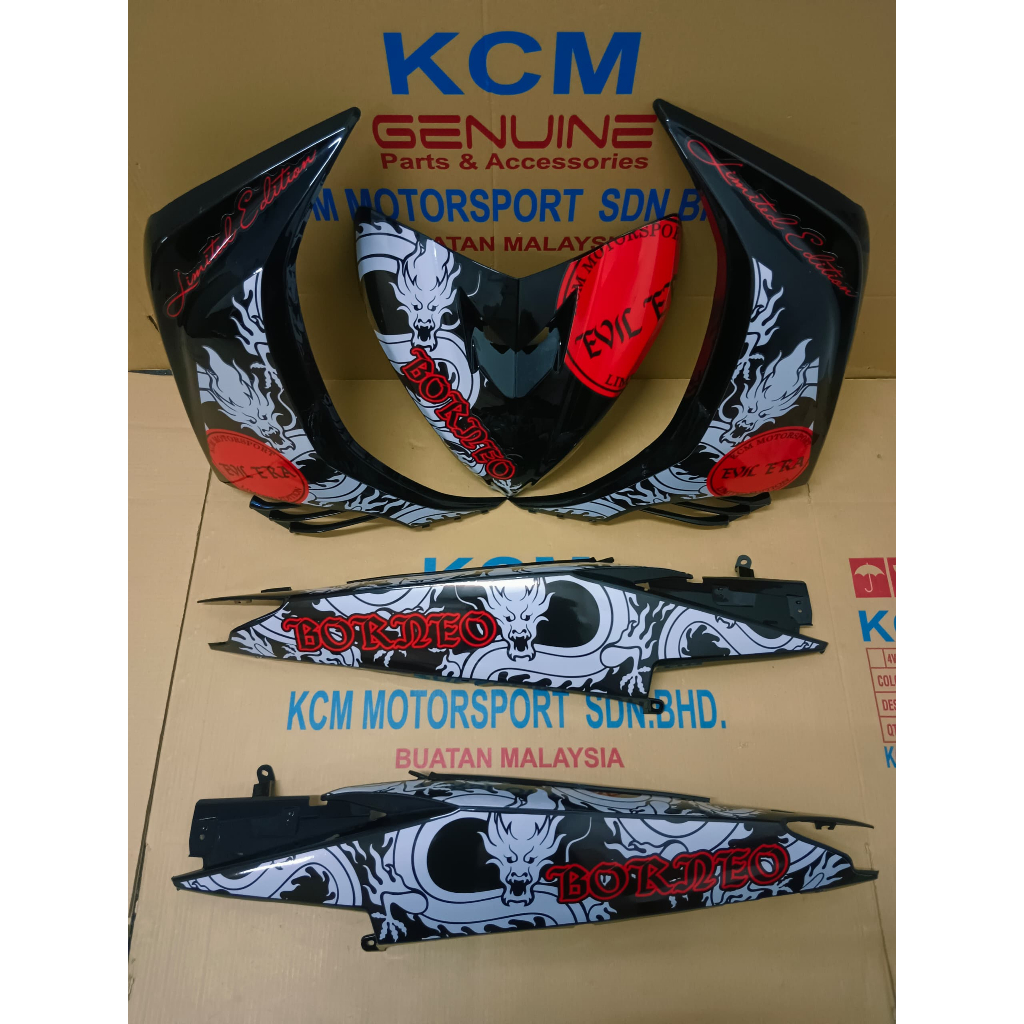 COVERSET LC 135 V2 V3 V4/V5 V6/V7 CUSTOM DRAGON SIAP PASANG STICKER ...