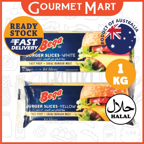 ( FOR KL & PJ AREA ONLY ) BEGA WHITE/COLOUR BURGER CHEESE SLICE 1KG (84 ...