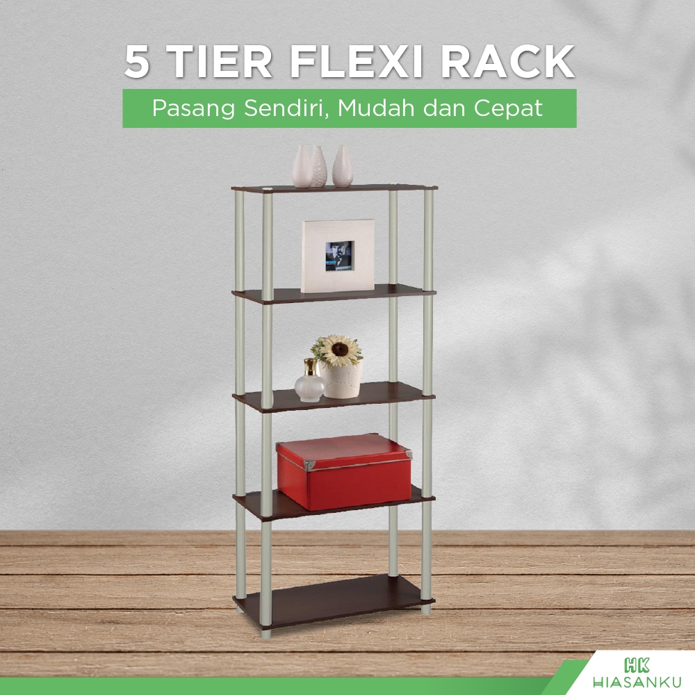 HK 5 Tier Shelf Flexi Rack/5 Tingkat Rak/Multilayer Decorative Office ...