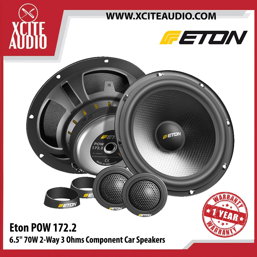 Eton POW172.2 6.5" 70Watts 2-Way 3 Ohms Component Car Speakers | Shopee ...