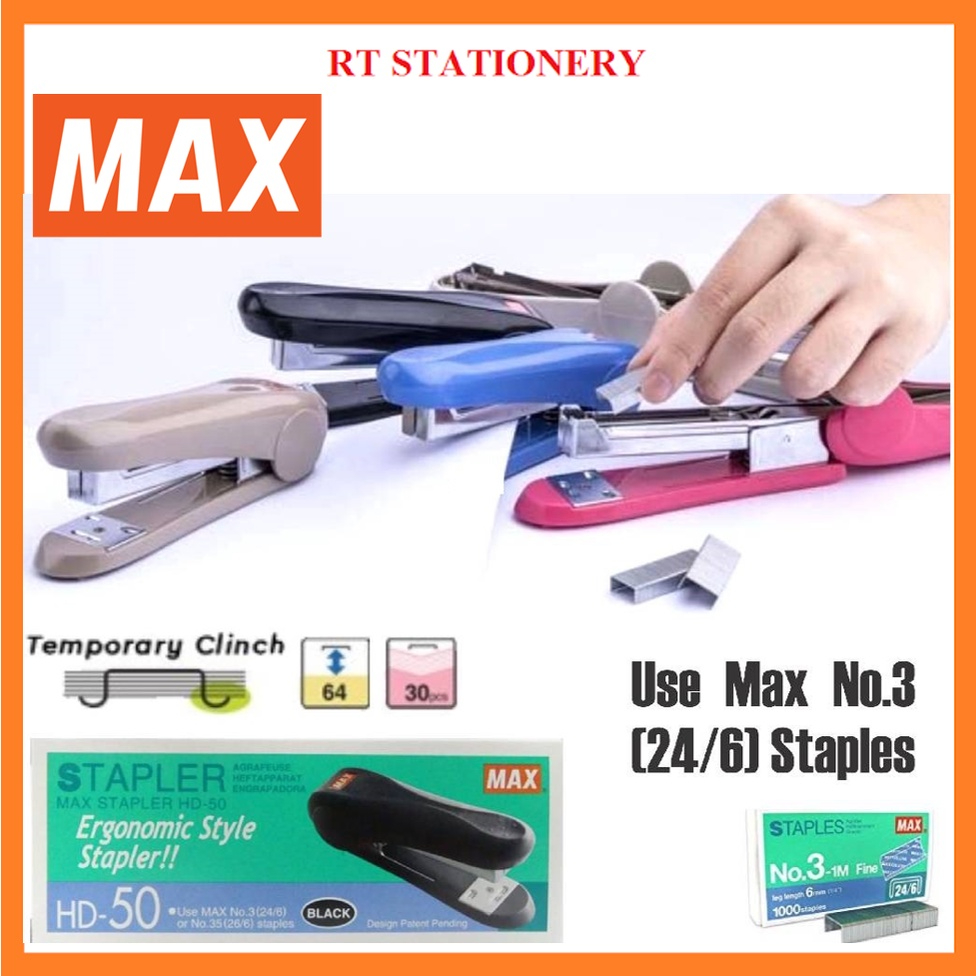 Max Stapler HD-50 (Use Max No.3 / No.35 staples) | Shopee Malaysia