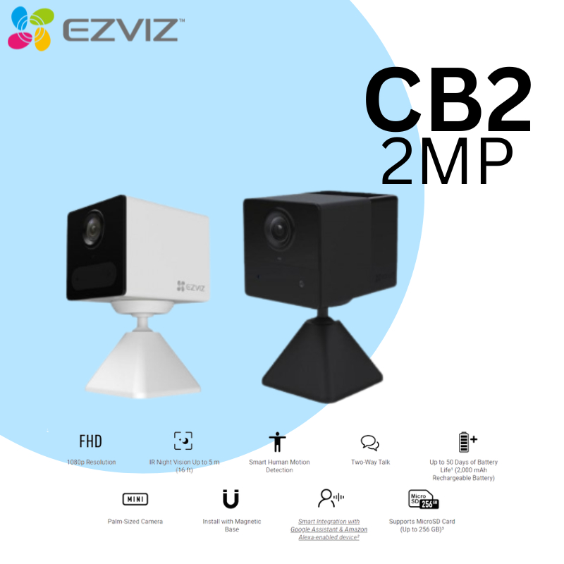 HIKVISION EZVIZ CCTV (Top Global Brand) BC2 CB2 Smart Wireless WiFi ...