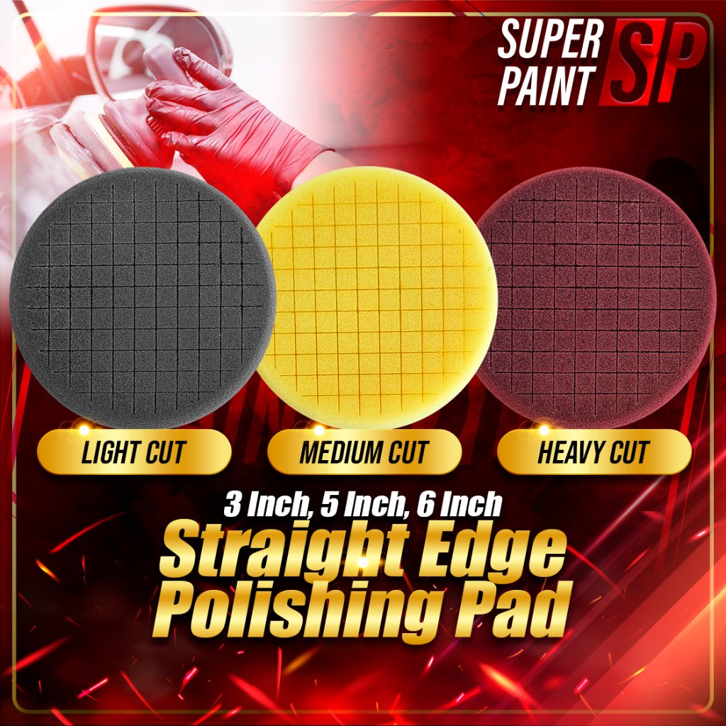 Straight Edge Polishing Pad 3/5/6 Inch Sponge Buffing Polishing Pads ...