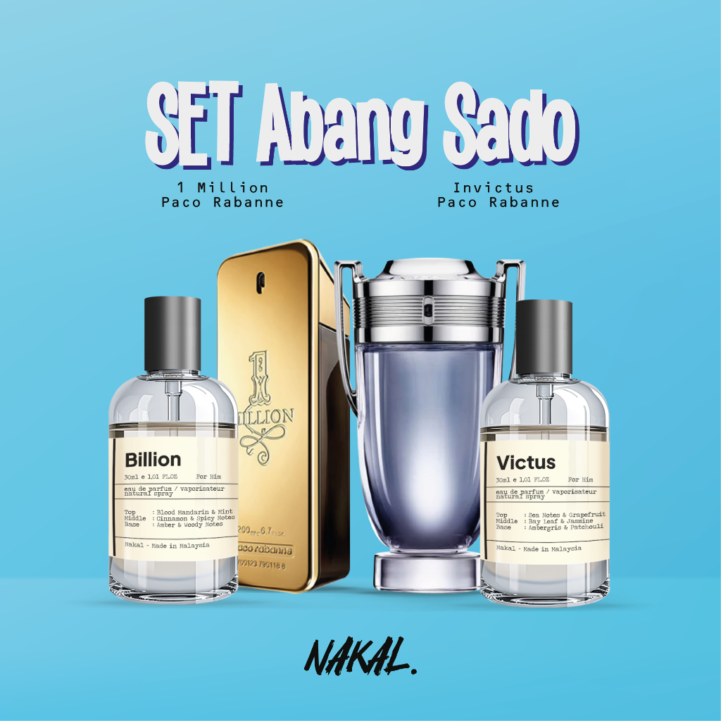 NAKAL FRAGRANCE PERFUME FOR MEN UNTUK FOR HER UNTUK WANITA SET COMBO 60 ...