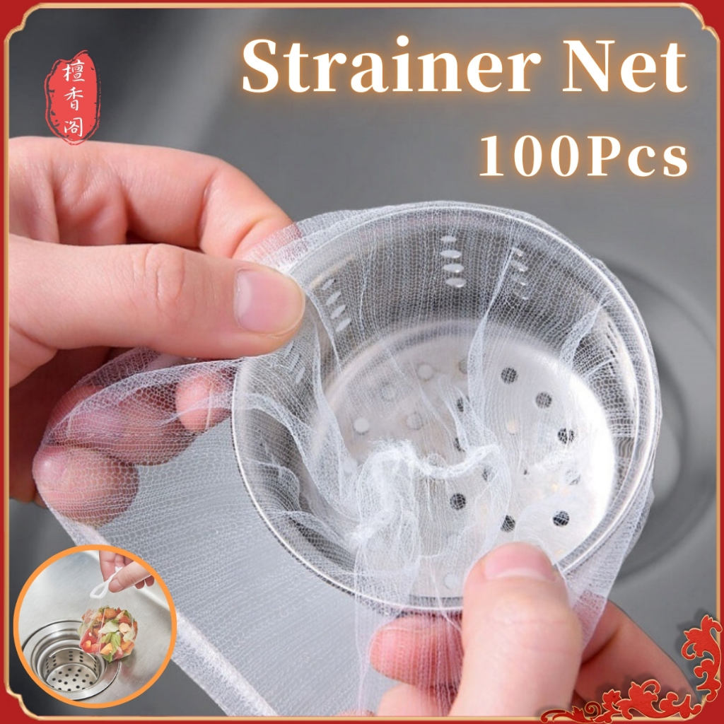 檀香阁 100pcs Sink Filter Anti Blocking Net Mesh Sink Colanders Shower ...