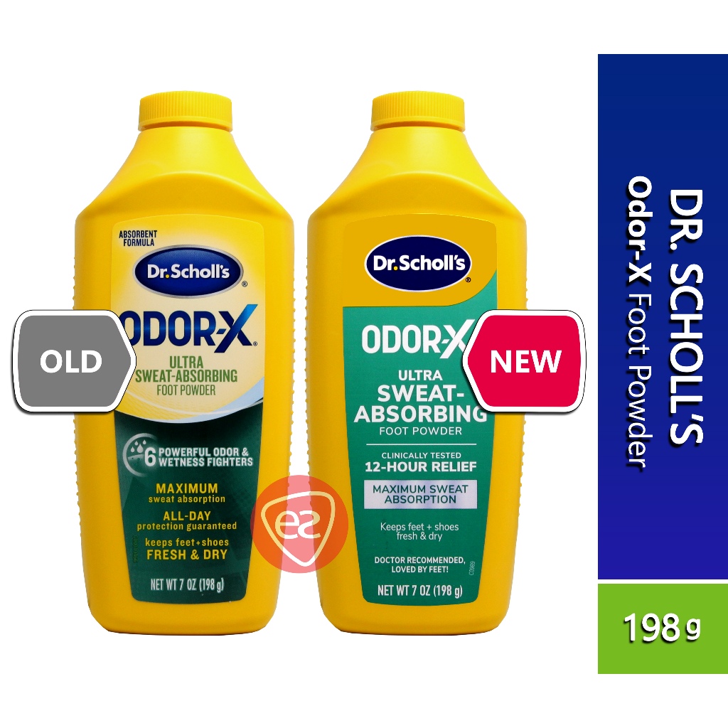Dr. Scholl's Odor-X Ultra Sweat-Absorbing Foot Powder 198g (New ...