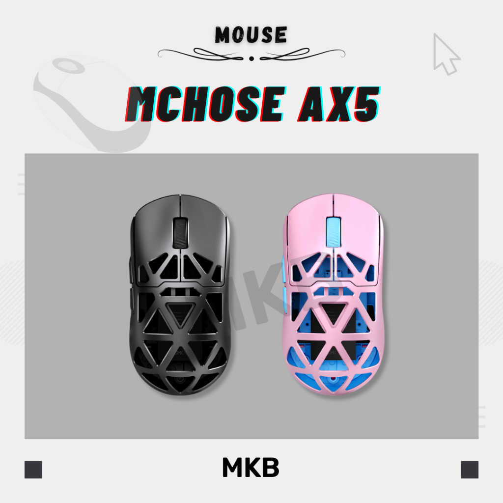 Mchose AX5 Super Light Tri-Mode Bluetooth Wireless Gaming Mouse (56g ...