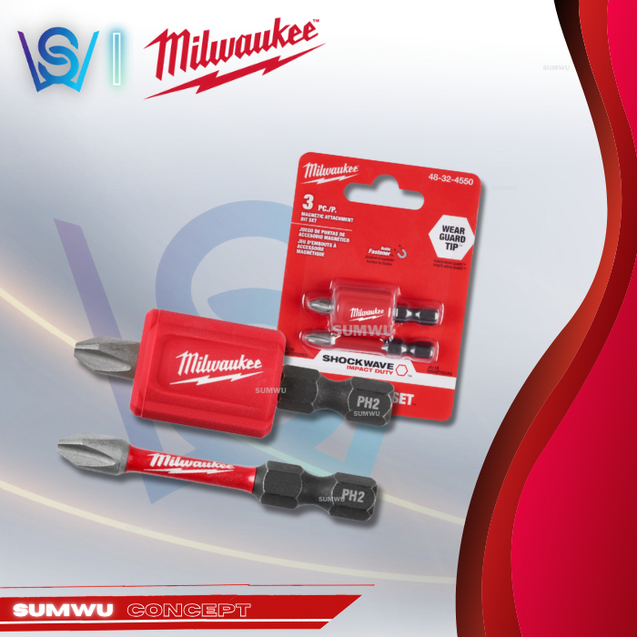 MILWAUKEE SHOCKWAVE Impact Duty Magnetic Attachment PH2 Bit Magnetizer ...