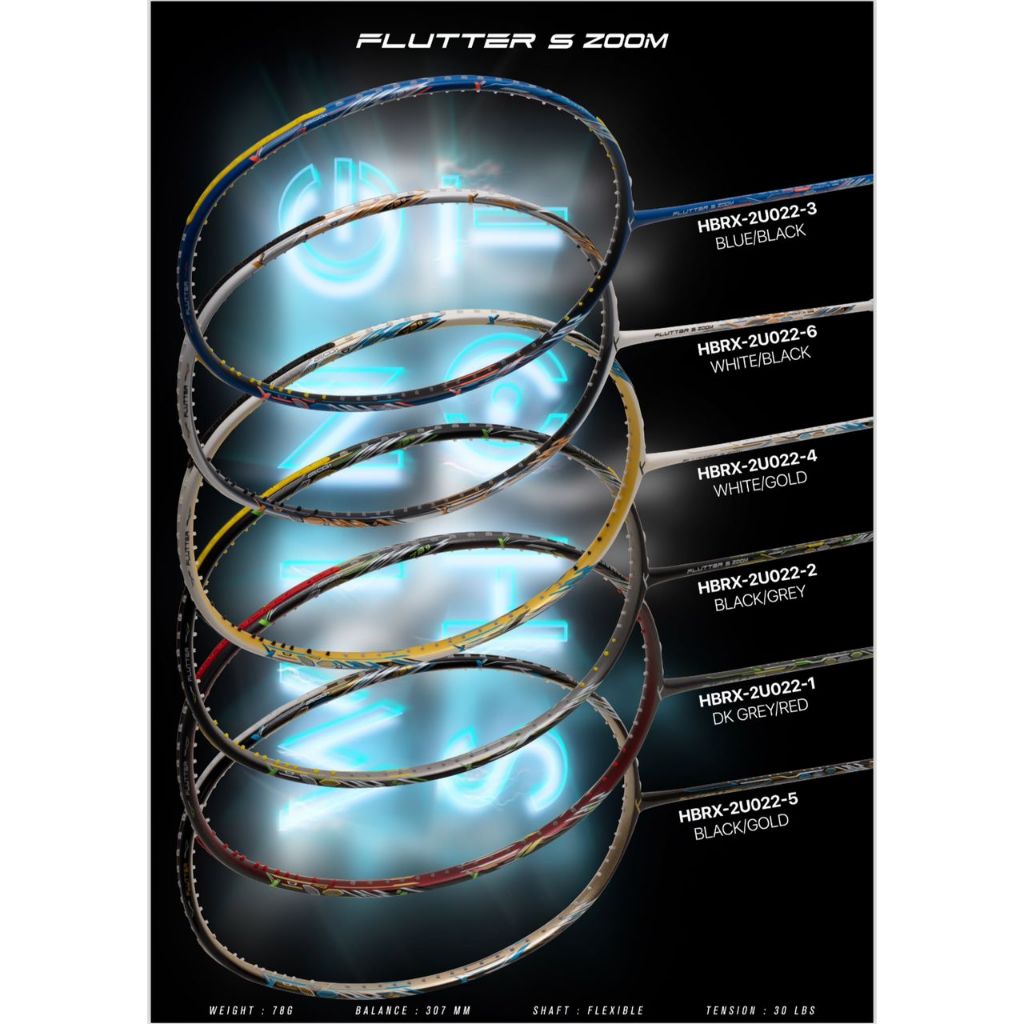 HUNDRED Badminton Racket Flutter S Zoom | Shopee Malaysia