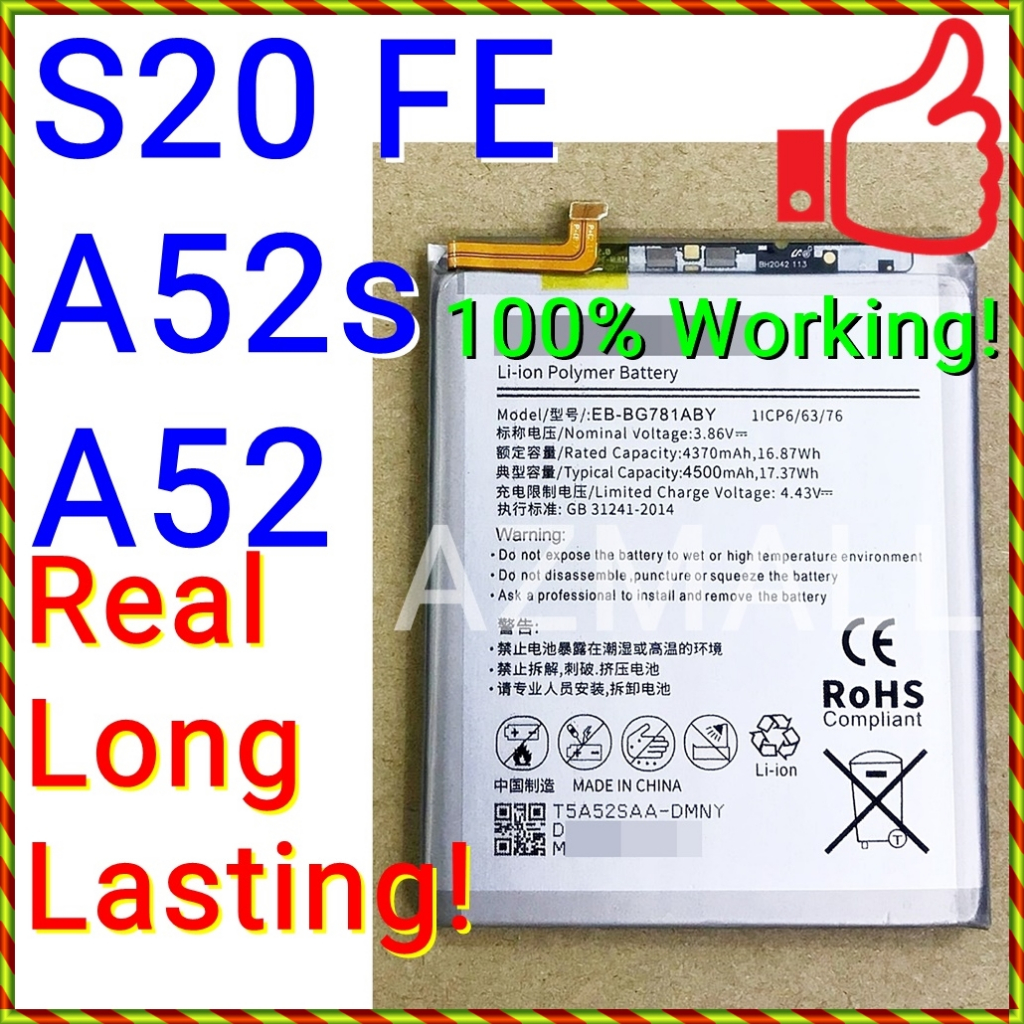 (25W Fast Charging) NEW ORI Last Long Stable Battery EB-BG781ABY for ...