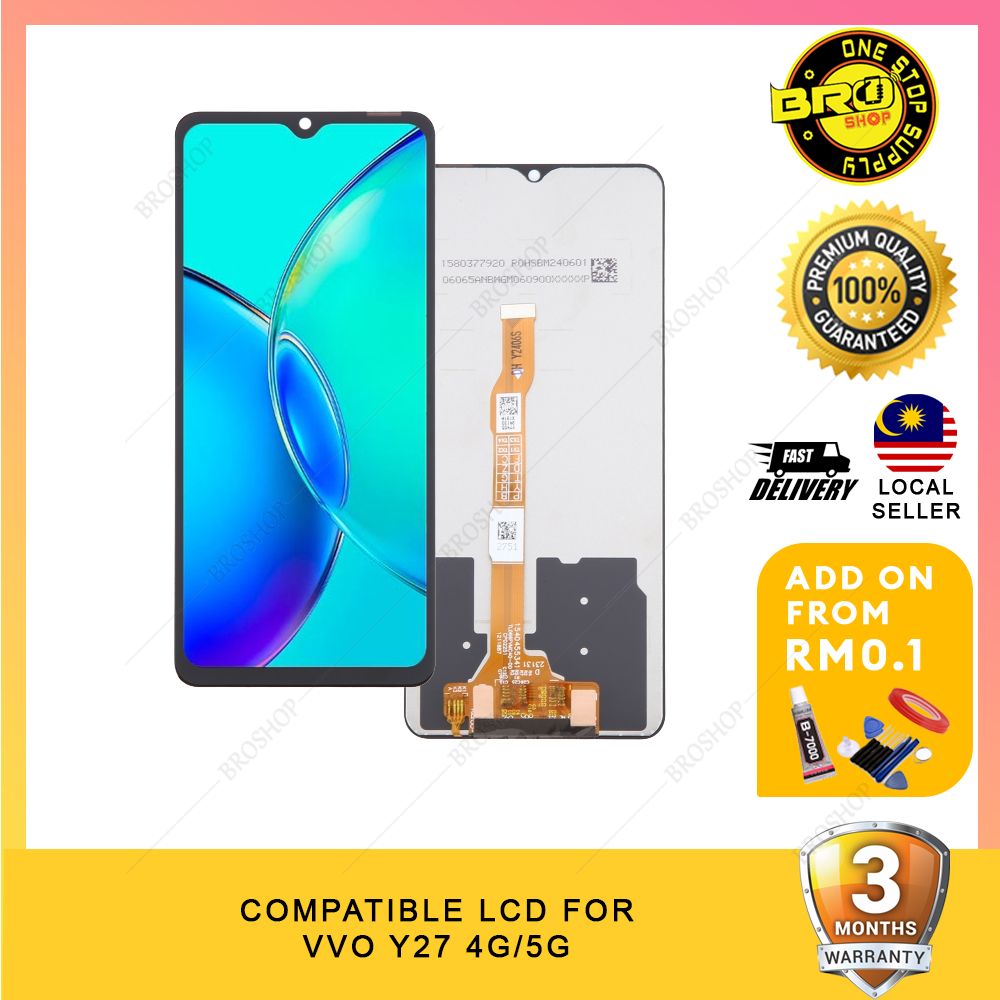 BROSHOP Compatible Lcd For VVO Y27 4G 5G / Y27S 5G / Y36 4G Touch ...