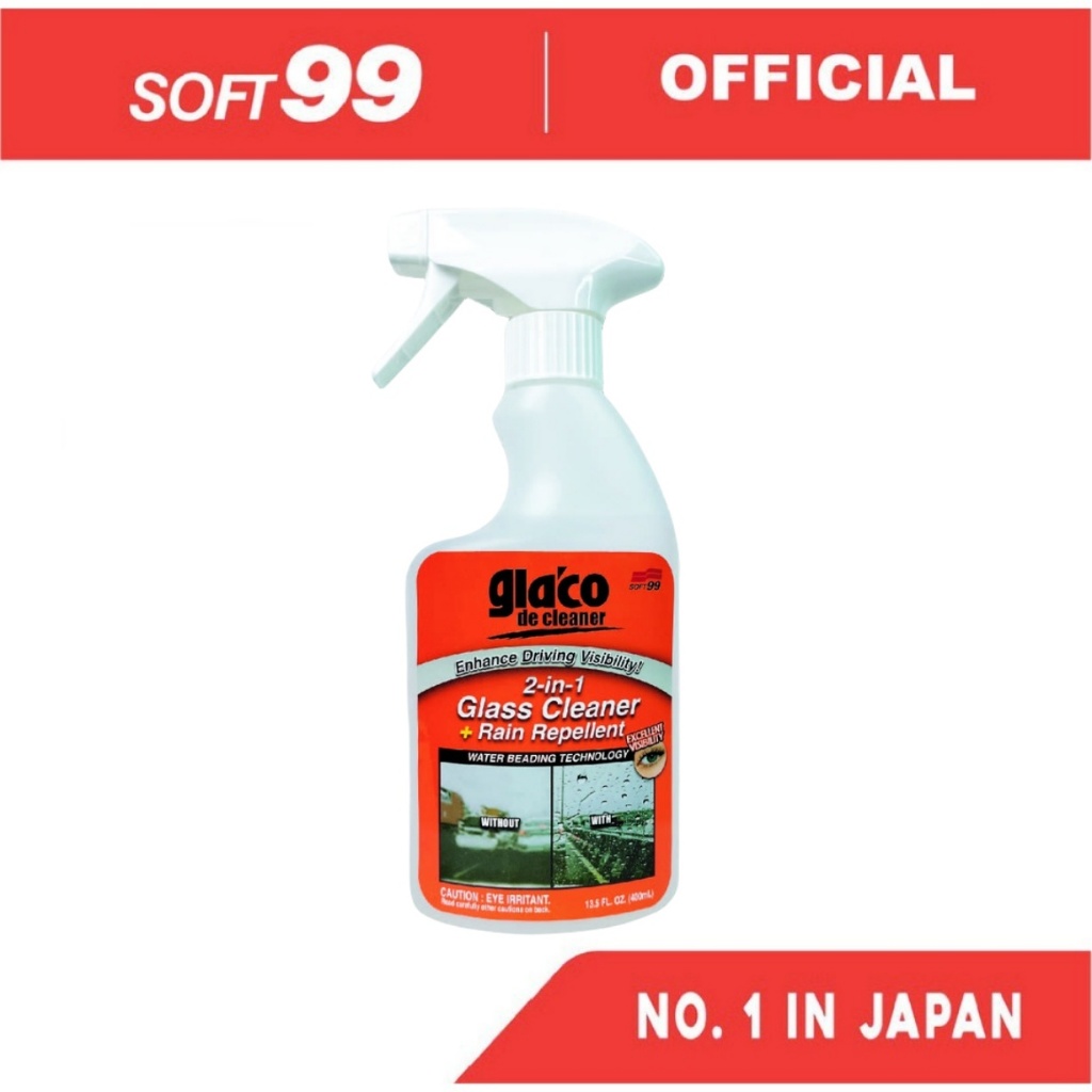 SOFT 99 Glaco de Cleaner 2 In 1 Glass Cleaner + Rain Repellent (13.5fl ...