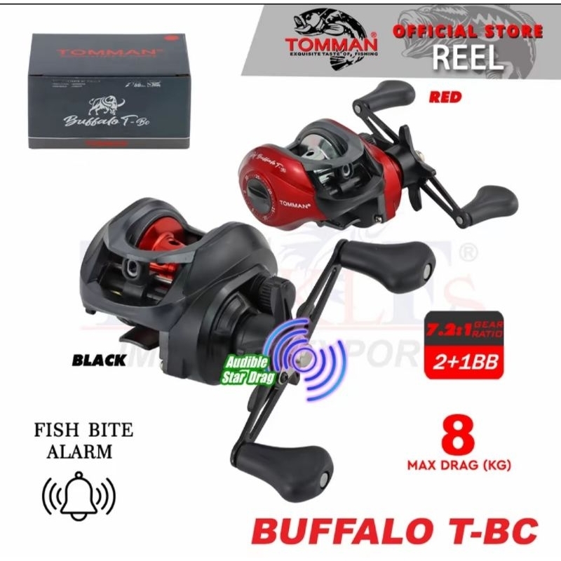 (8KG MAX DRAG) MESIN PANCING BAIT CASTING TOMMAN BUFFALO TBC FISHING REEL MADE FROM HIGH QUALITY ...