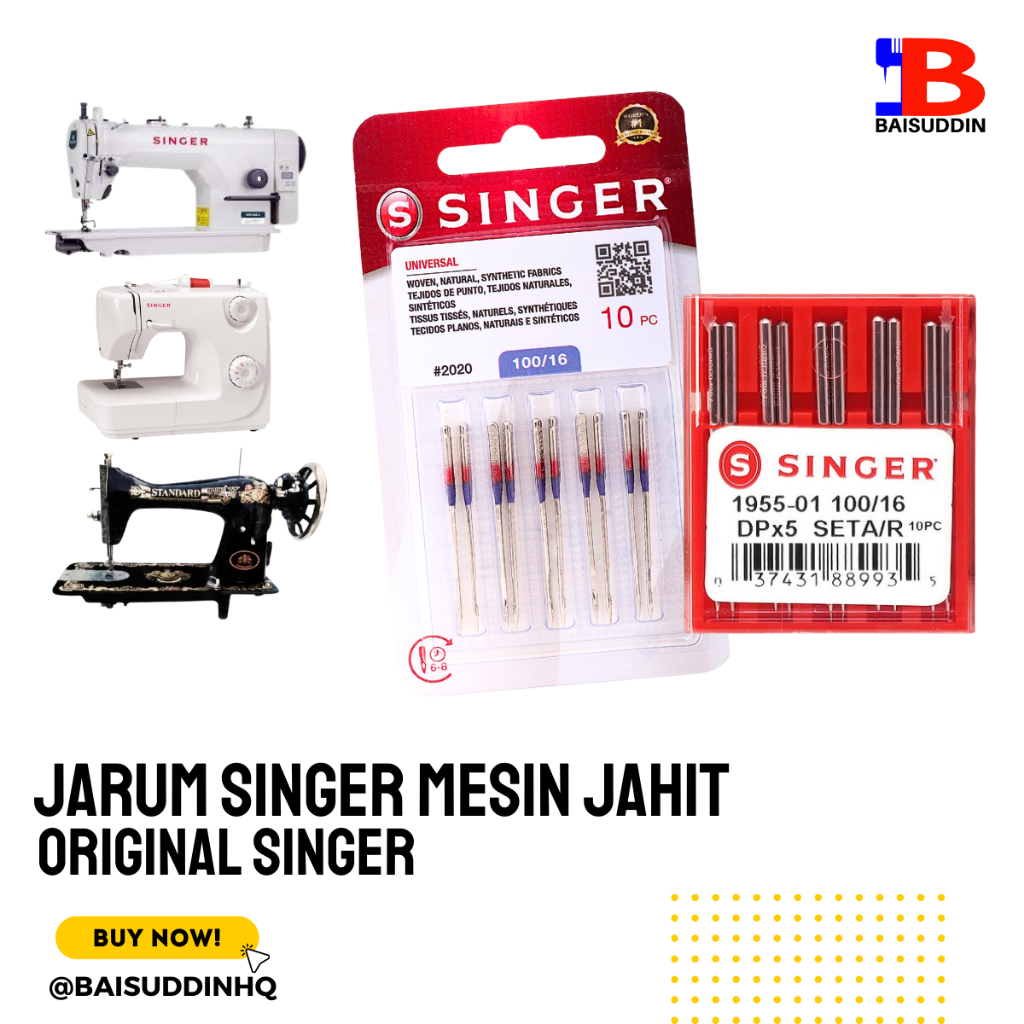 [ORIGINAL] SINGER Sewing Machine Needle / Jarum Mesin Jahit SINGER ...