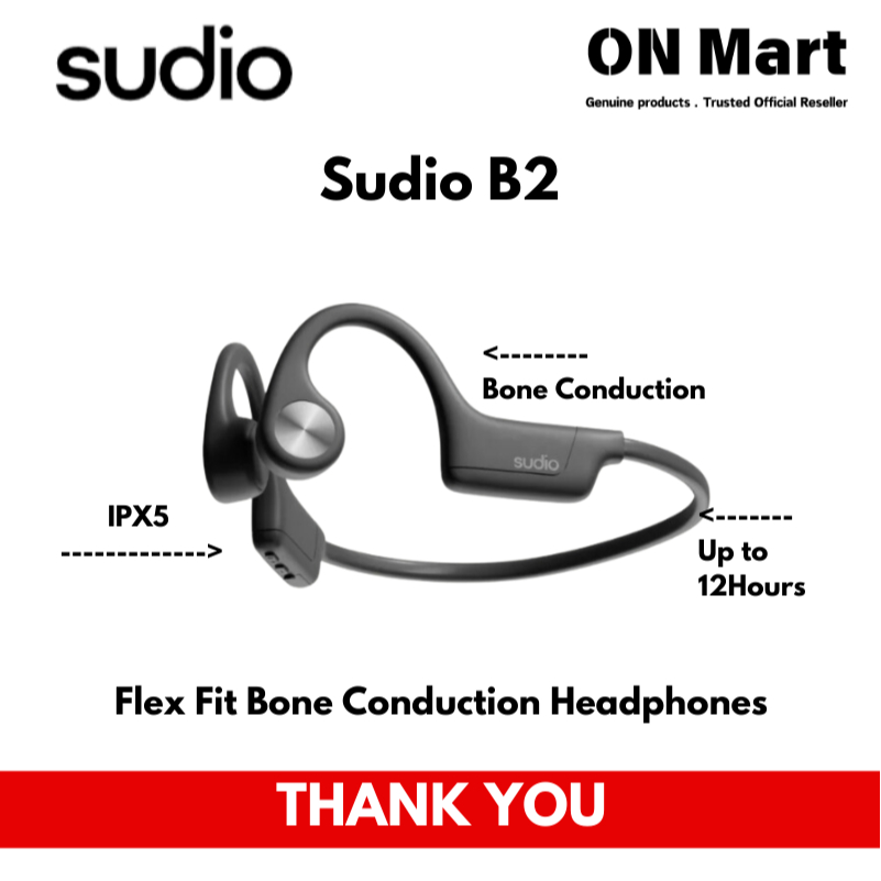 Sudio B2 | Flex Fit Bone Conduction Headphones | 1 Year Warranty | Shopee Malaysia