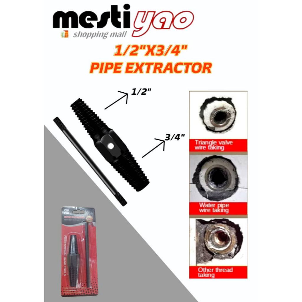 Two Way Pipe Extractor / 1/2" & 3/4" Pipe Extractor / Broken Pipe Tap ...